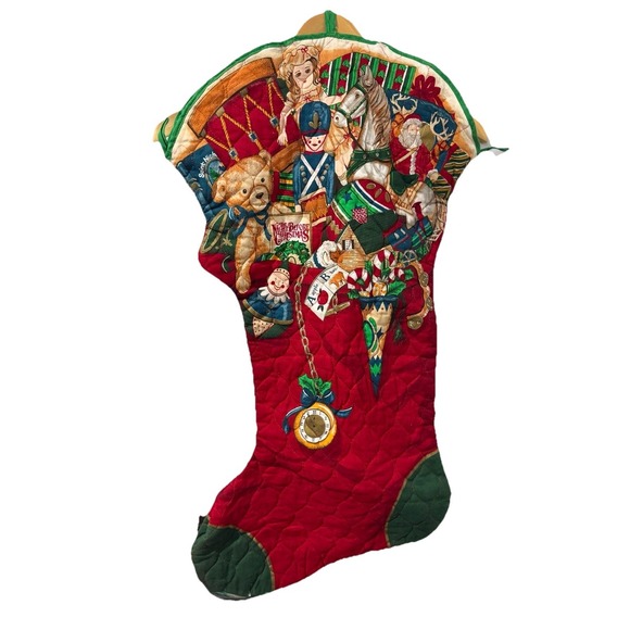 Handcrafted | Holiday | Vintage Cranston Handcrafted Jumbo Stocking ...